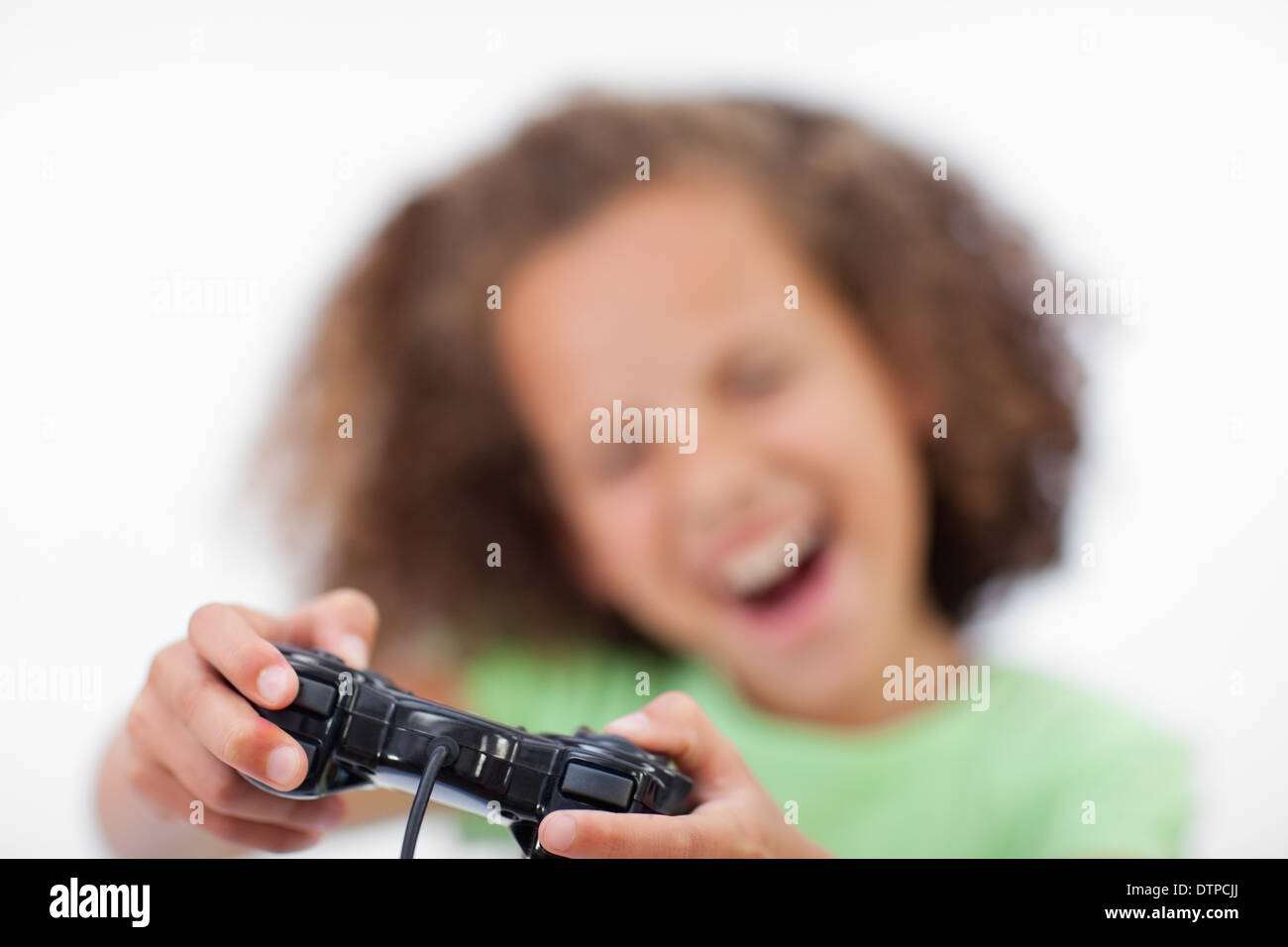Child playing video game isolated hi-res stock photography and images ...