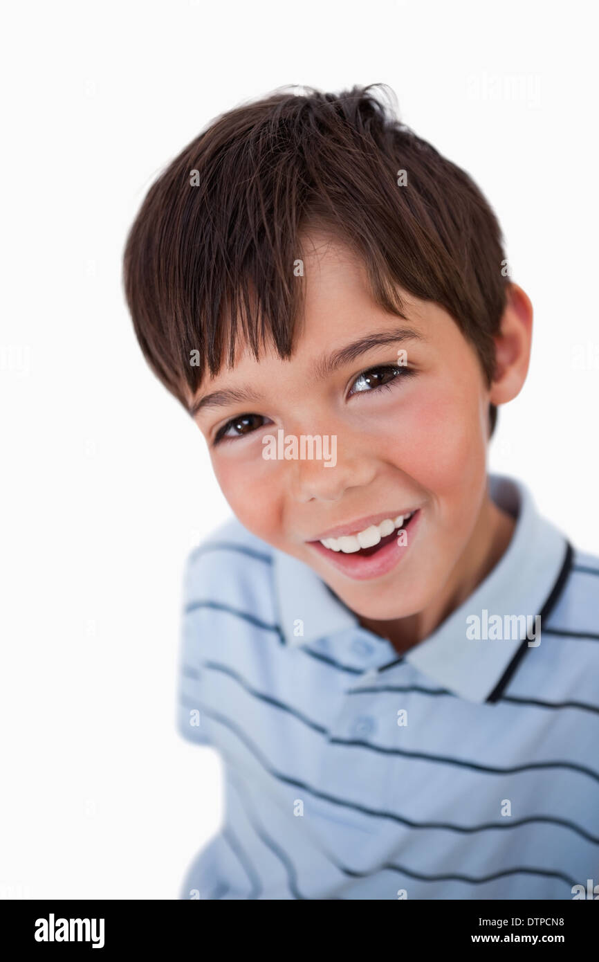 Portrait of a boy looking at the camera Stock Photo - Alamy