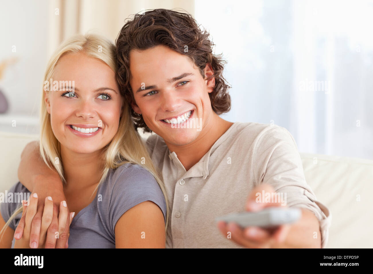 Close up man watching tv hi-res stock photography and images - Alamy