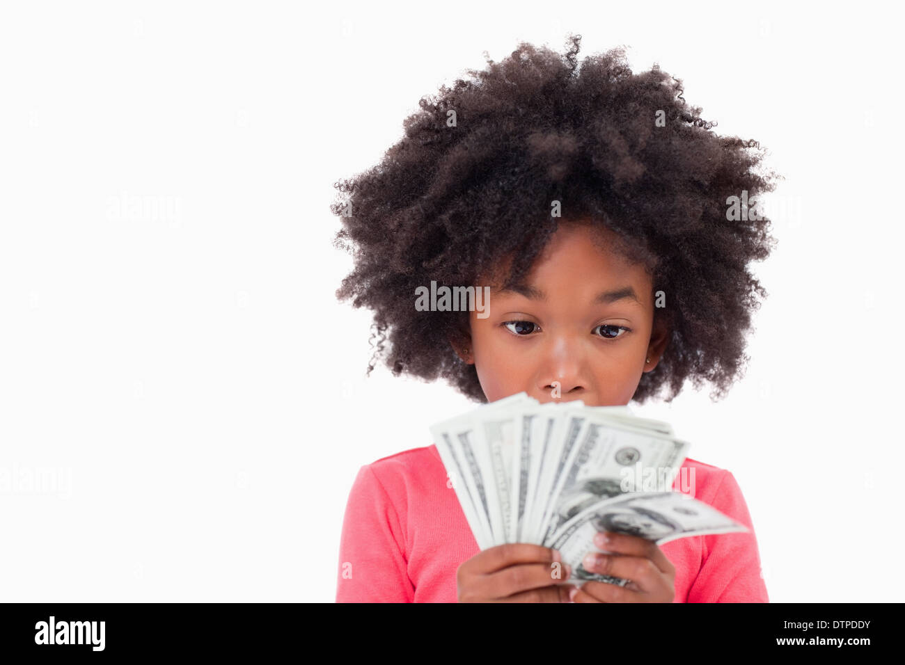 Child looking at bank notes hi-res stock photography and images - Alamy