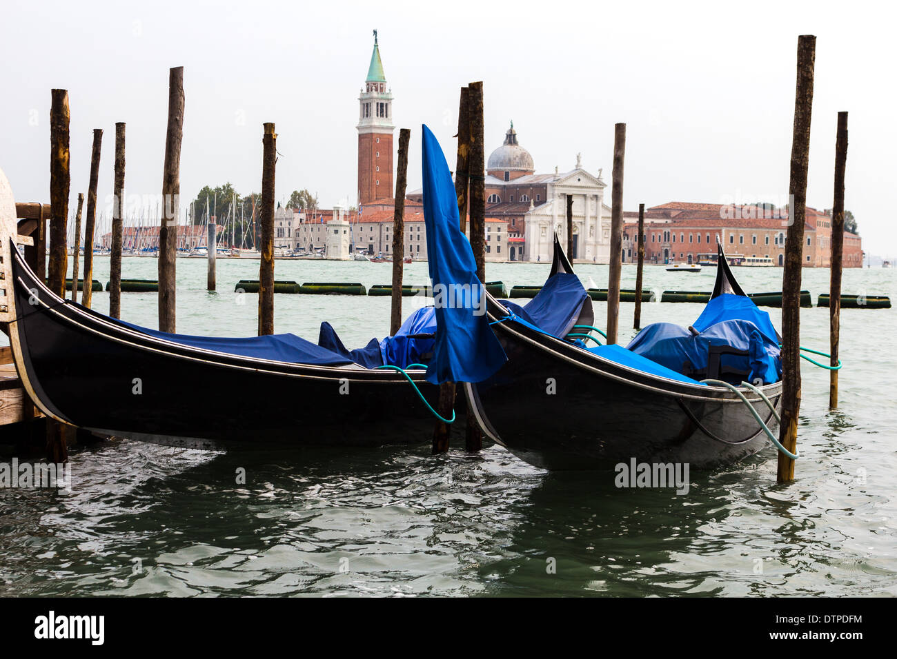 Mooring poles on grand canal hi-res stock photography and images - Alamy