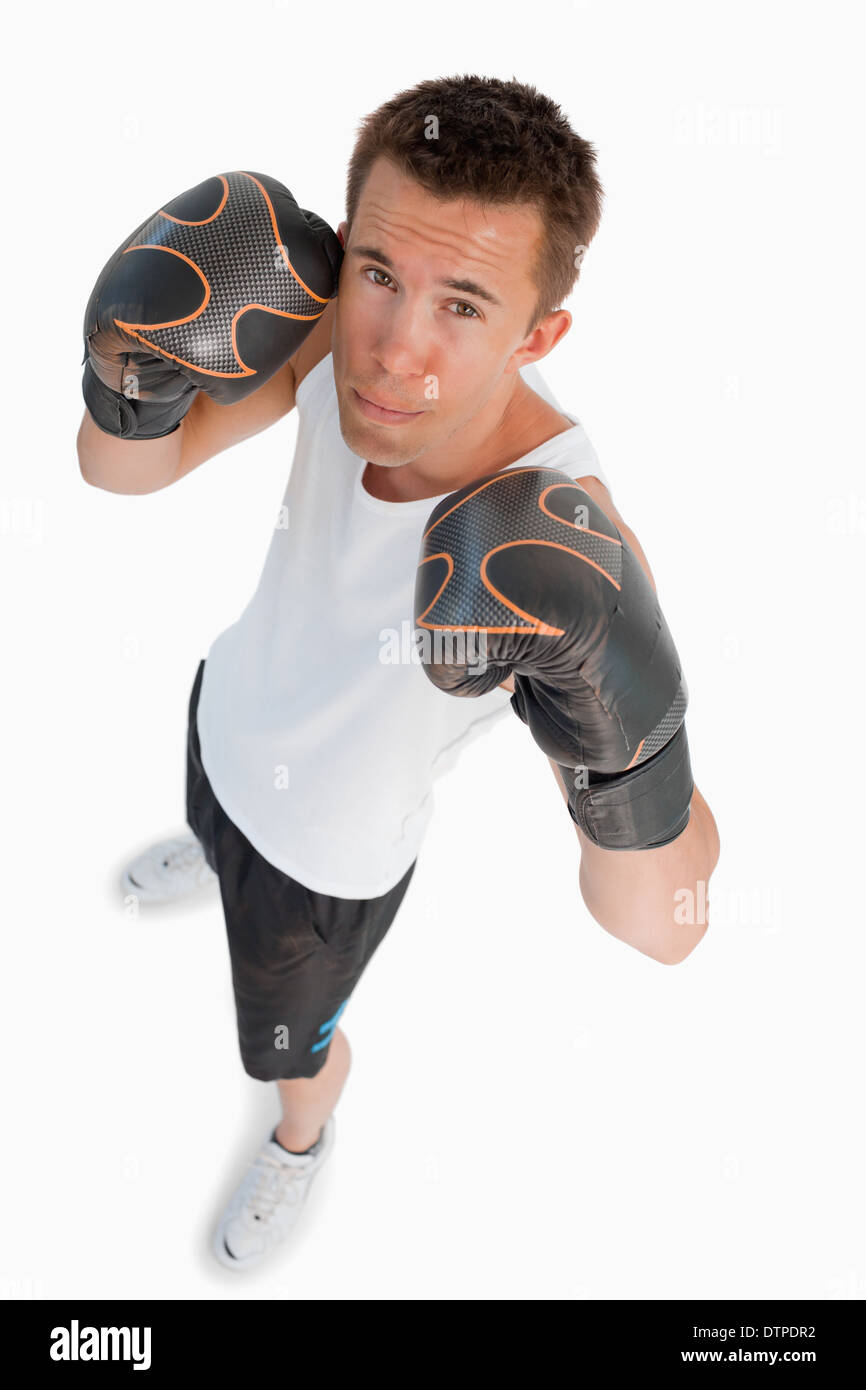 High angle view male boxer hi-res stock photography and images - Alamy