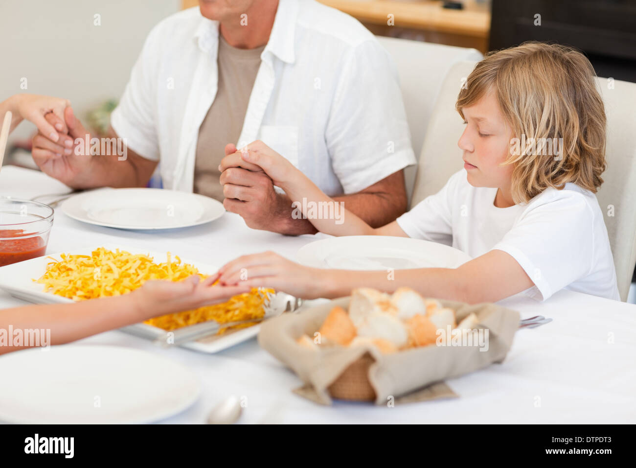 Prayer before dinner hi-res stock photography and images - Alamy