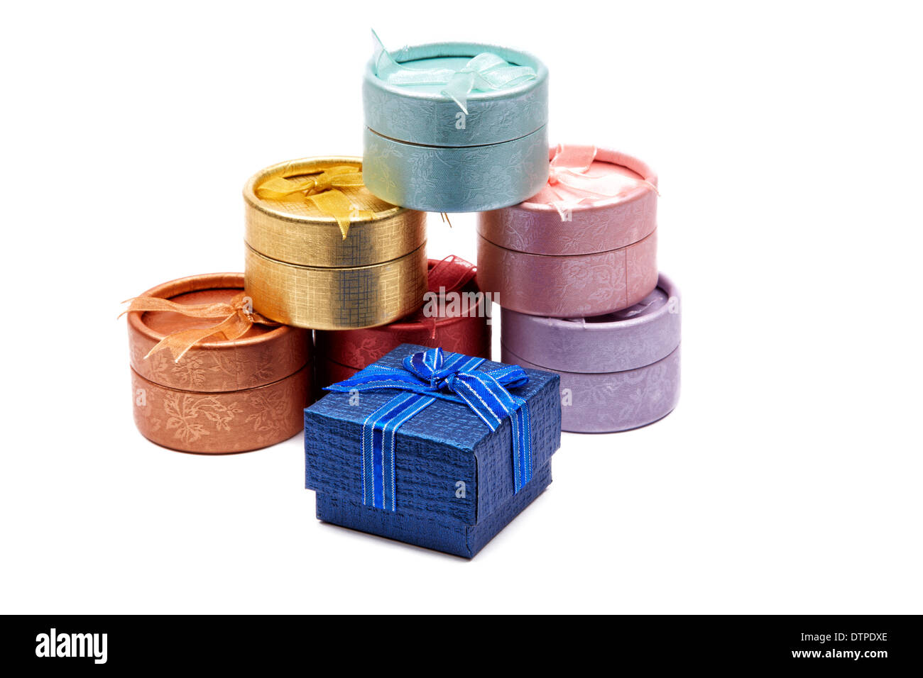 Square gift box on Cut Out Stock Images & Pictures - Alamy