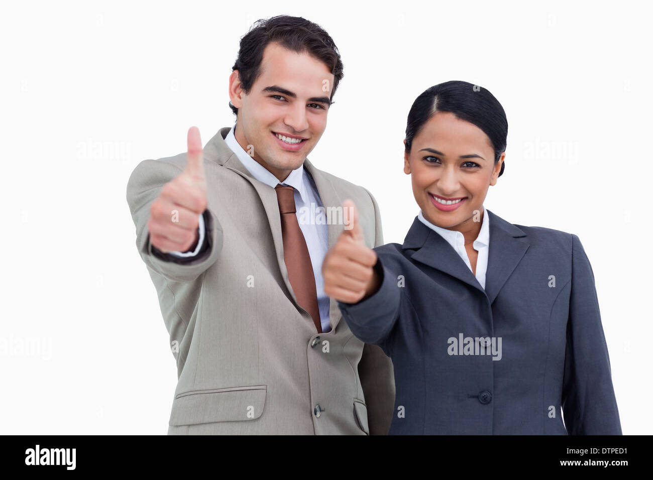 Salesman giving thumbs up team hi-res stock photography and images - Alamy