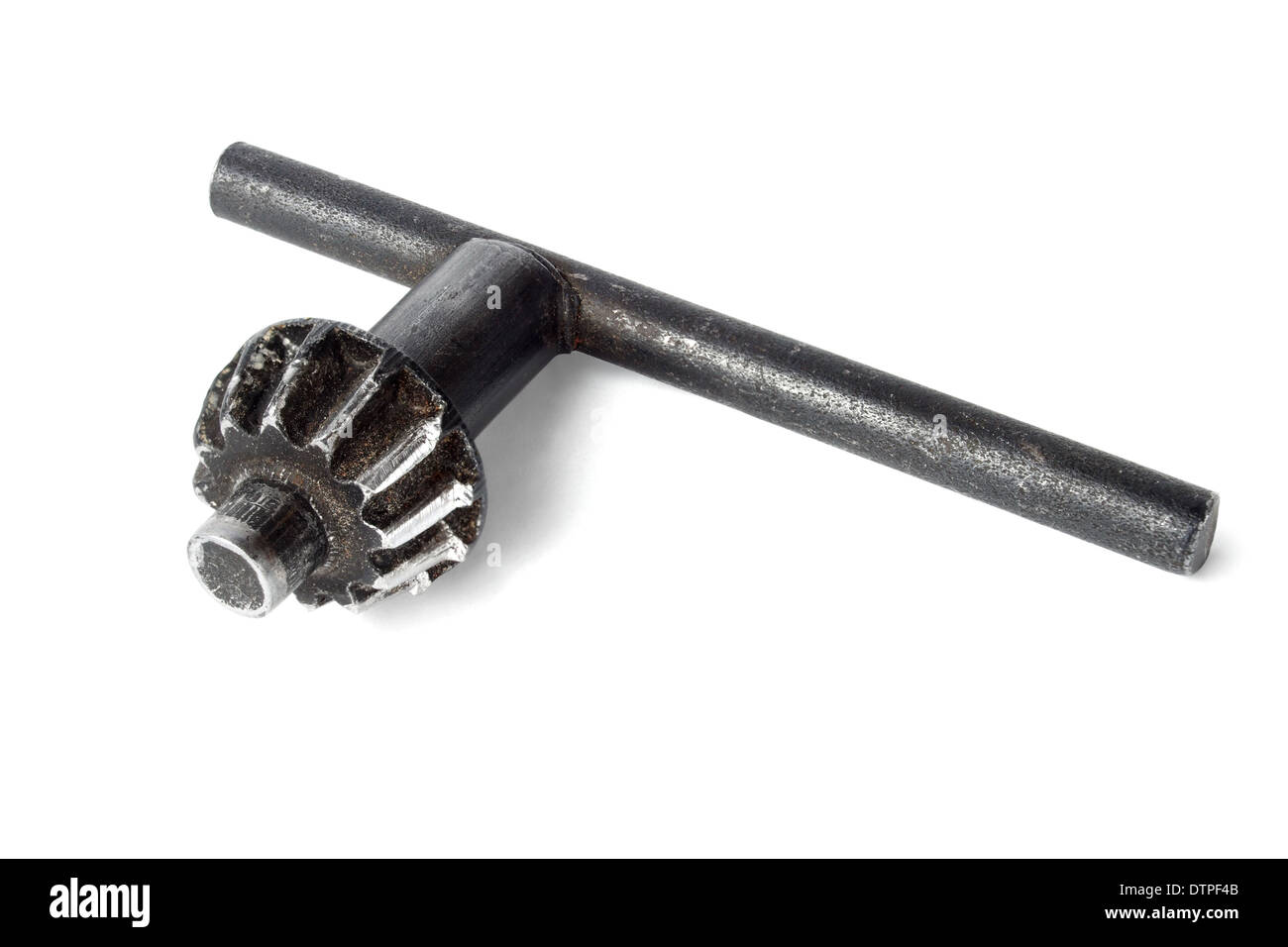 Old drill key isolated on white background Stock Photo - Alamy