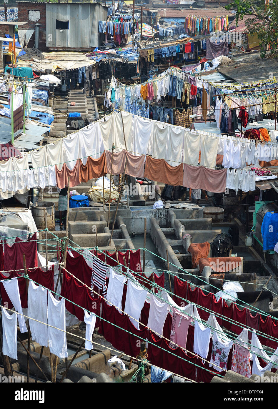 Open-air laundry, Mumbai, India Stock Photo - Alamy