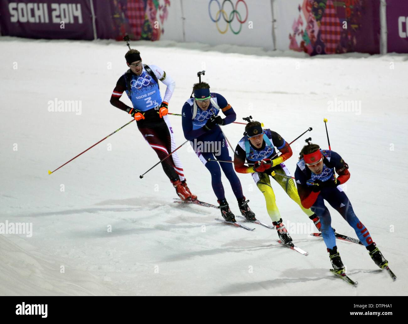 Sochi, Russia. 22nd February 2014. (L-R) Dominik Landertinger of ...