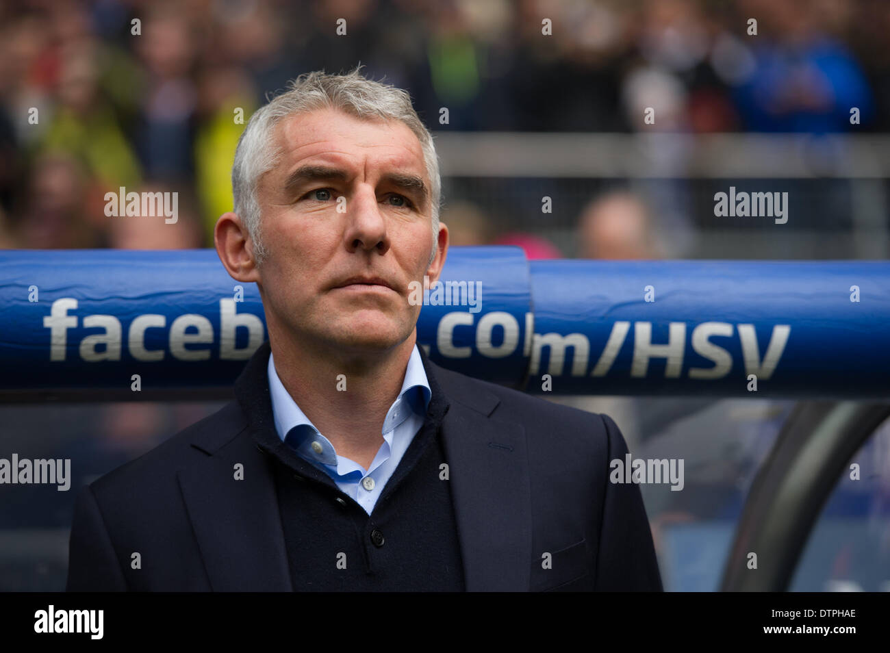 Hamburg, Germany. 22nd Feb, 2014.Hamburg's head coach Mirko Slomka ...