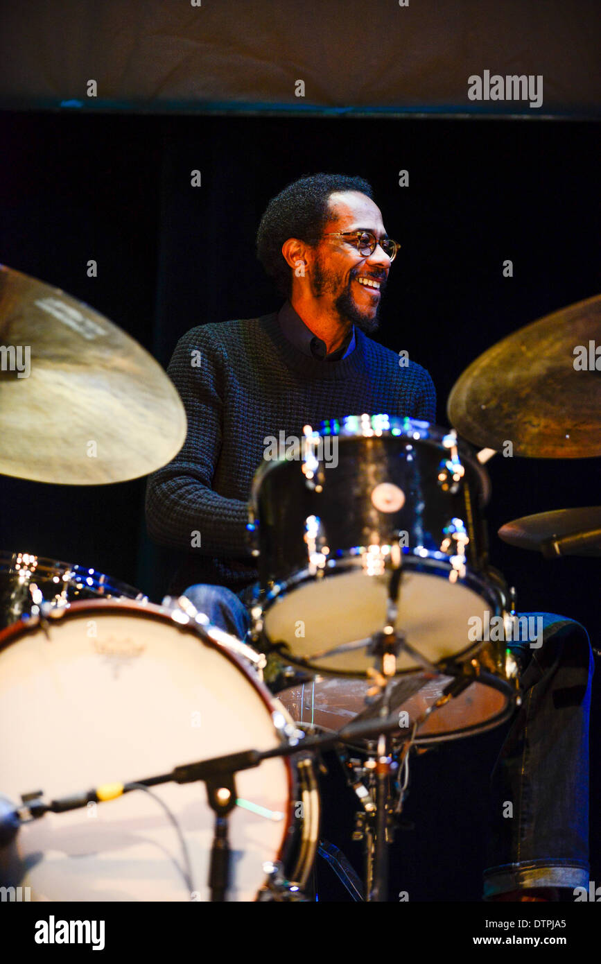 Portland, Oregon, USA. 20th February 2014. Brian Blade & The Fellowship ...