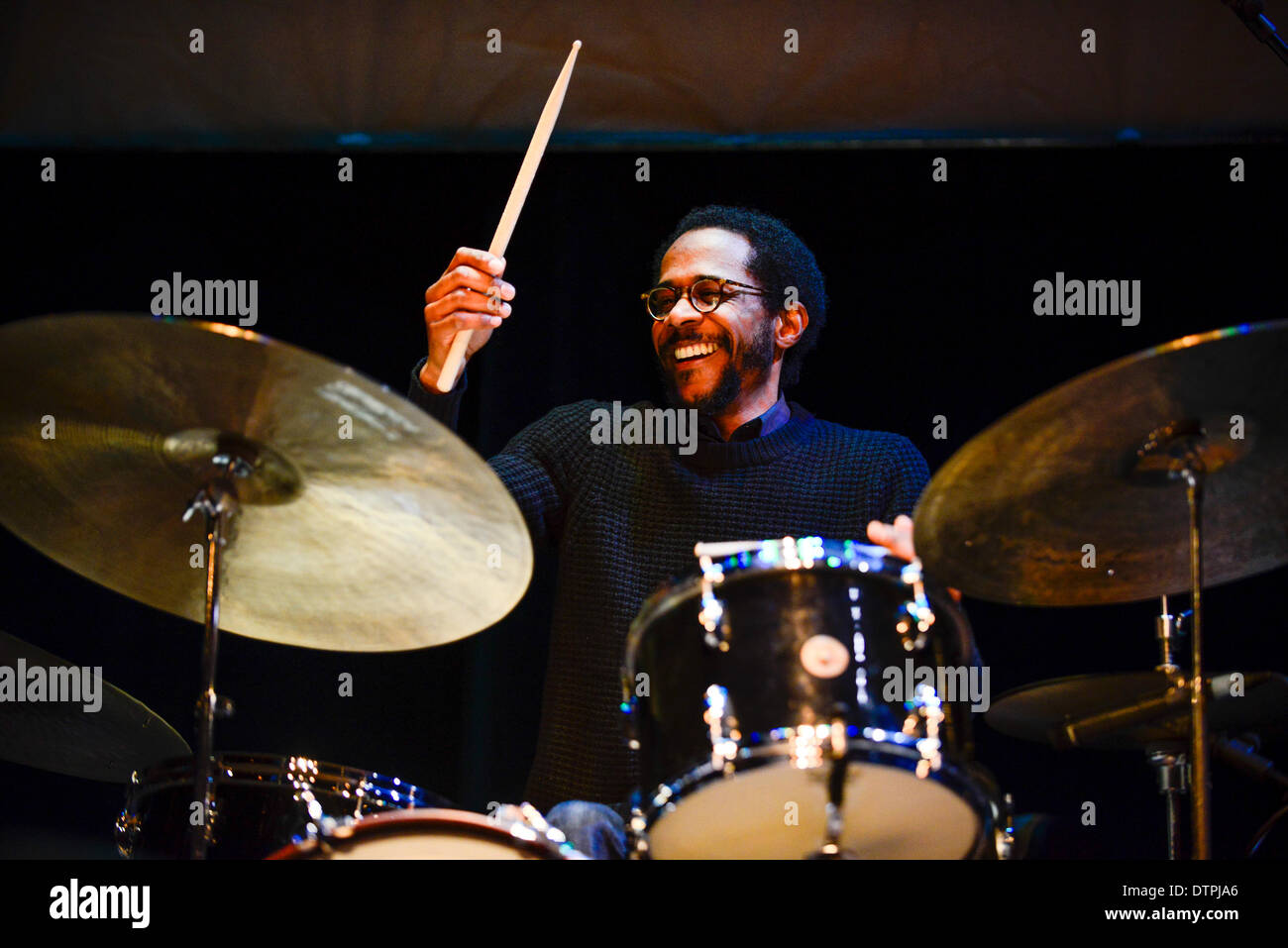 Portland, Oregon, USA. 20th February 2014. Brian Blade & The Fellowship ...