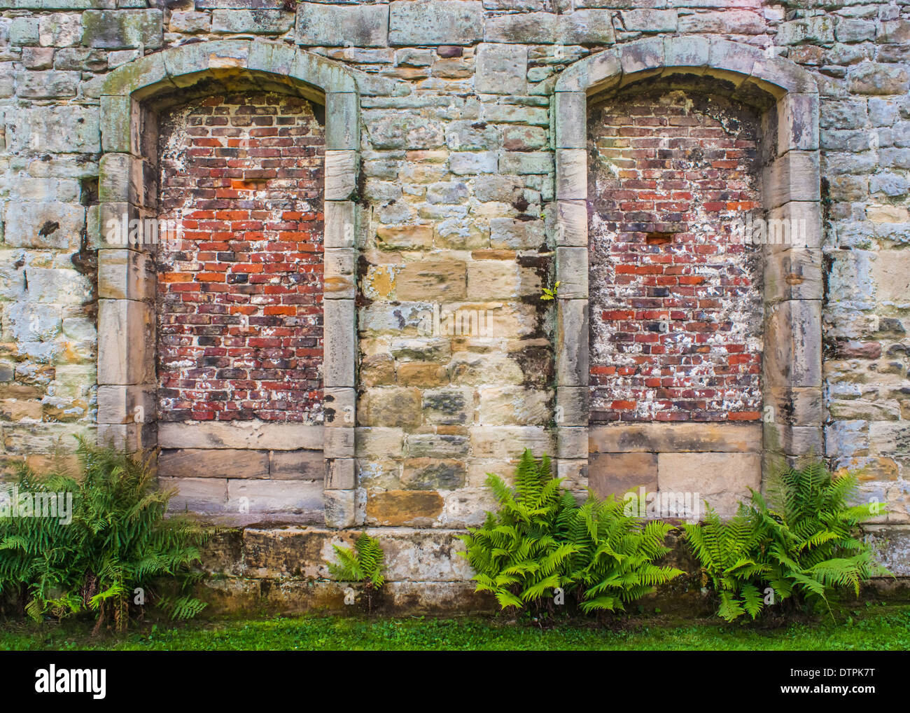 Old Stone Wall With Alcoves Stock Photo - Alamy