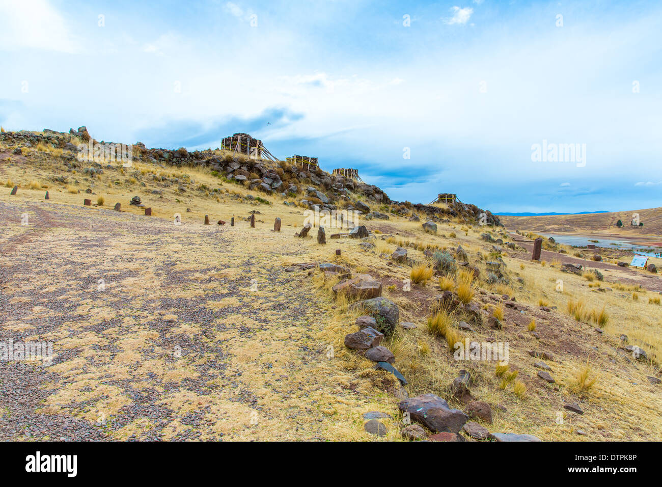 Funerary towers in Sillustani, Peru,South America- Inca prehistoric ...