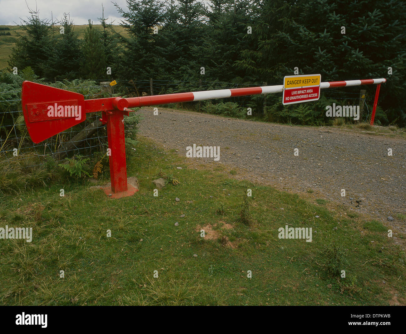 Military firing range sign in Wales Stock Photo - Alamy