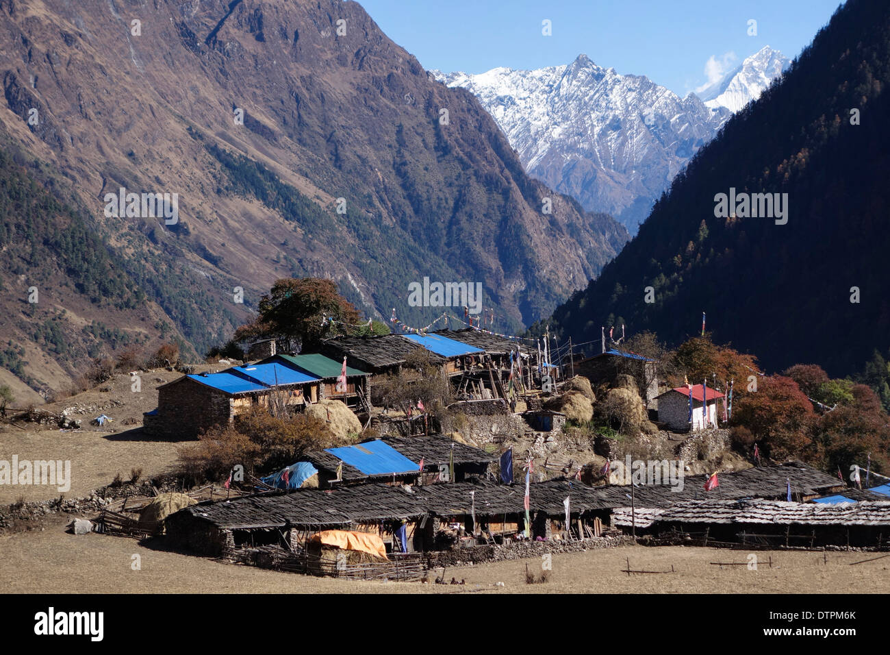 The village of Lho in the Manaslu region of Nepal Stock Photo - Alamy