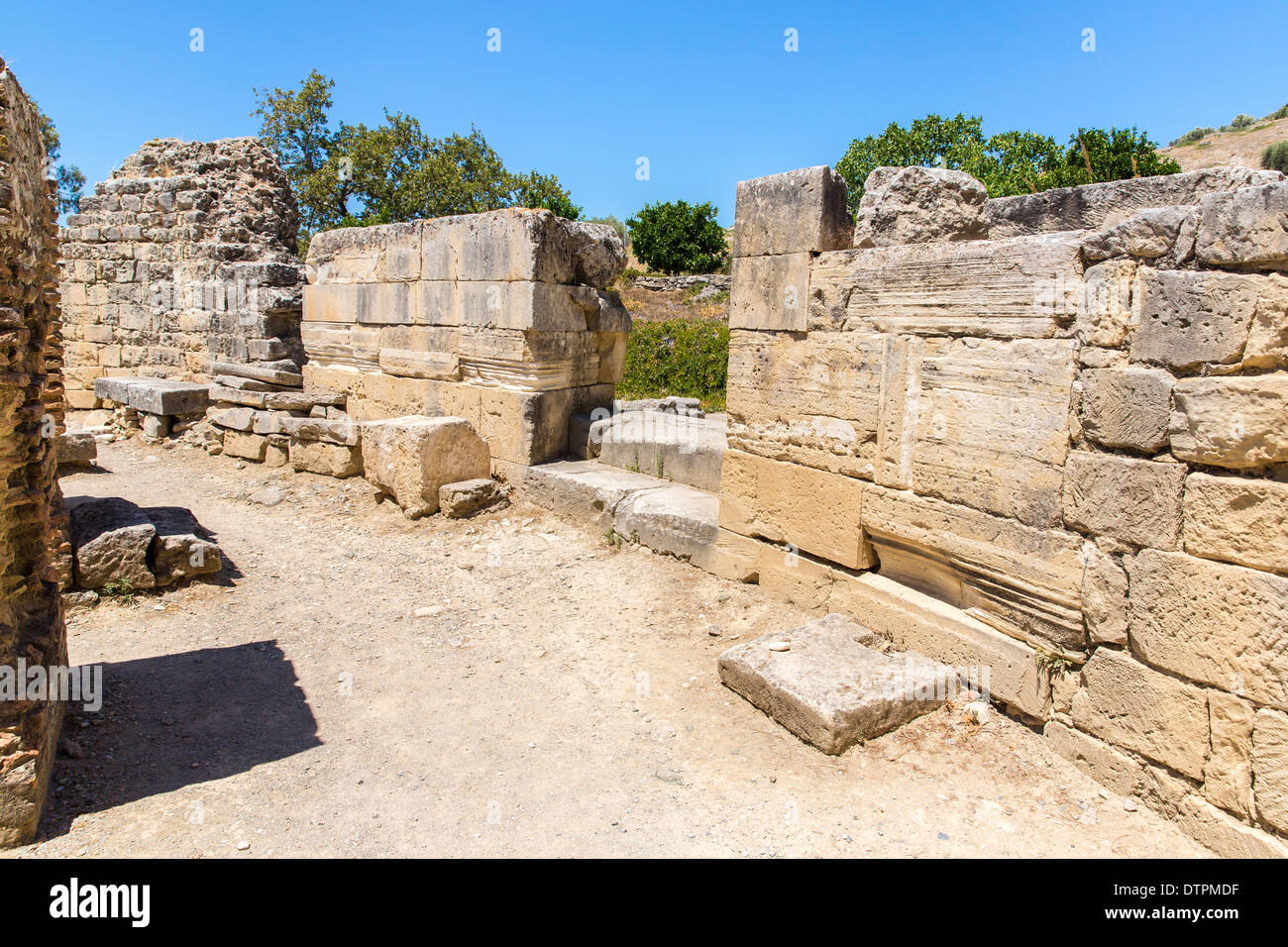 Monastery (friary) in Messara Valley at Crete island in Greece. Messara ...