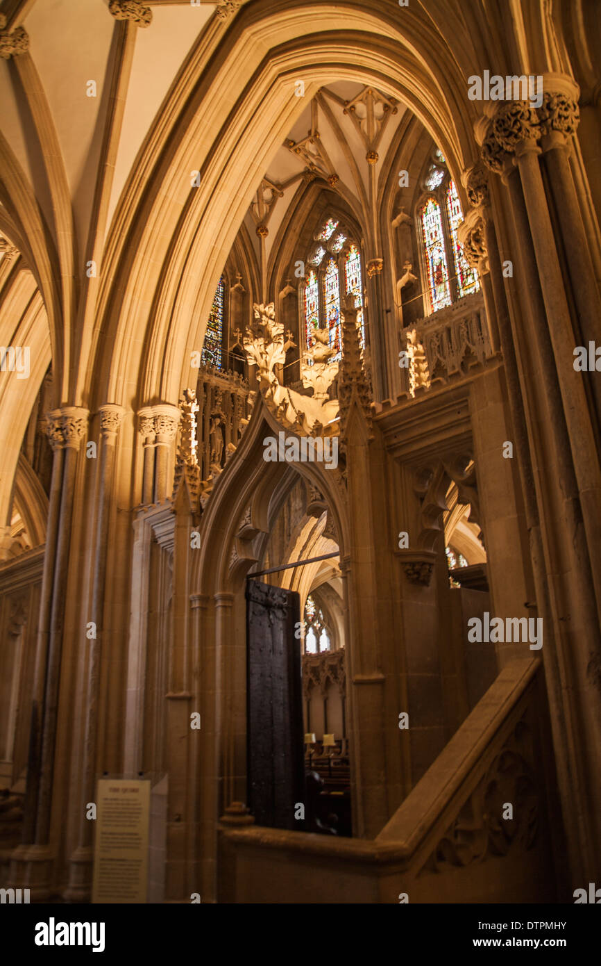 Inside view of Wells Cathedral Stock Photo - Alamy