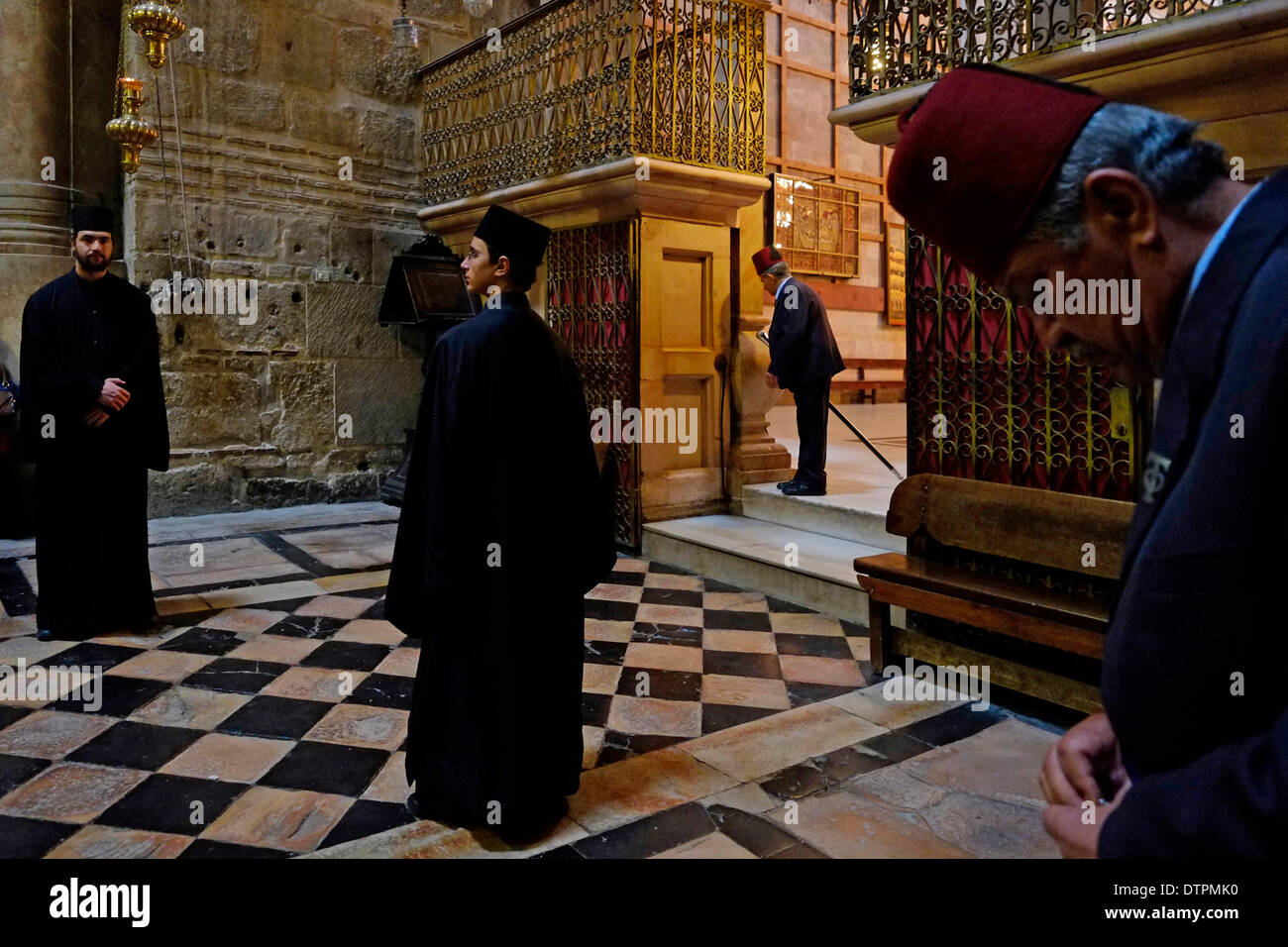 A Muslim consular guard, also known as “Kawas” wearing red tarboosh hat ...