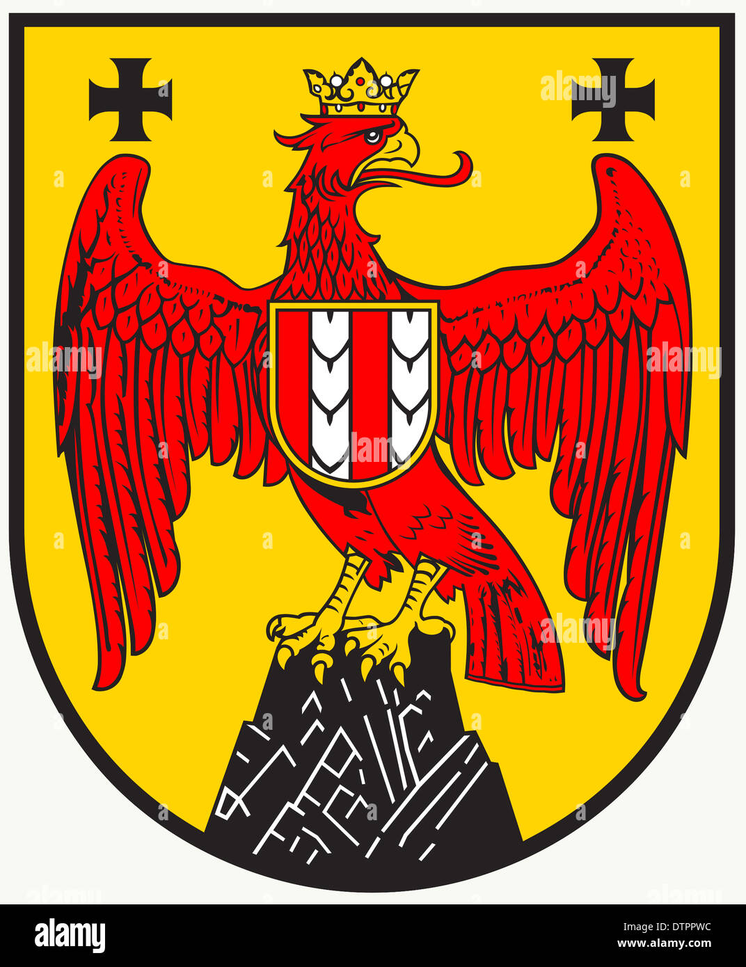 Coat of arms of the Austrian federal state of Burgenland Stock Photo ...