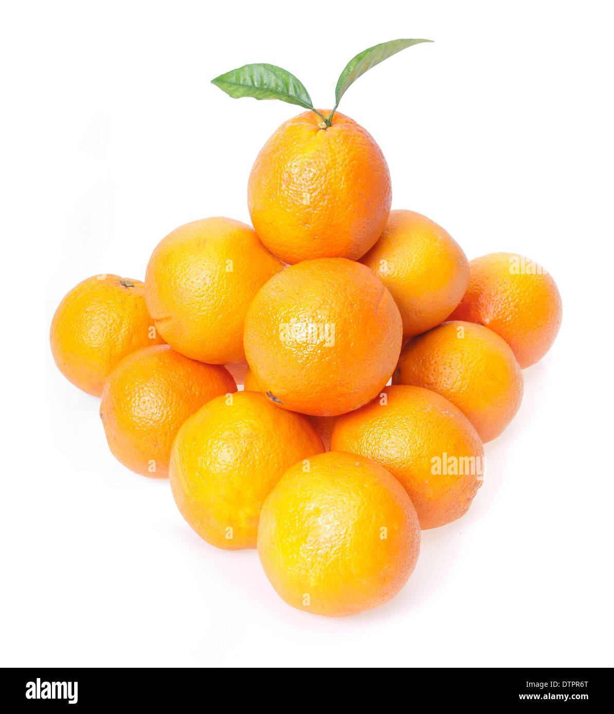 Pyramid of oranges, isolated on white Stock Photo - Alamy