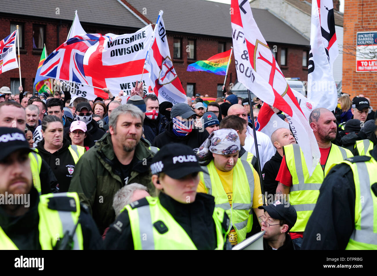 English Defence League,Grantham ,Lincolnshire,UK Stock Photo - Alamy