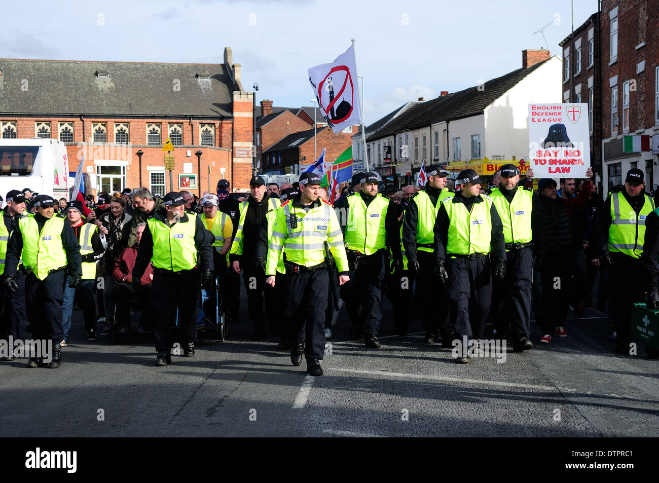 English Defence League,Grantham ,Lincolnshire,UK Stock Photo - Alamy