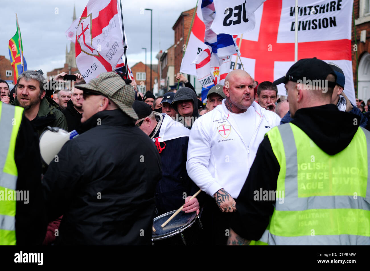 English Defence League,Grantham ,Lincolnshire,UK Stock Photo - Alamy