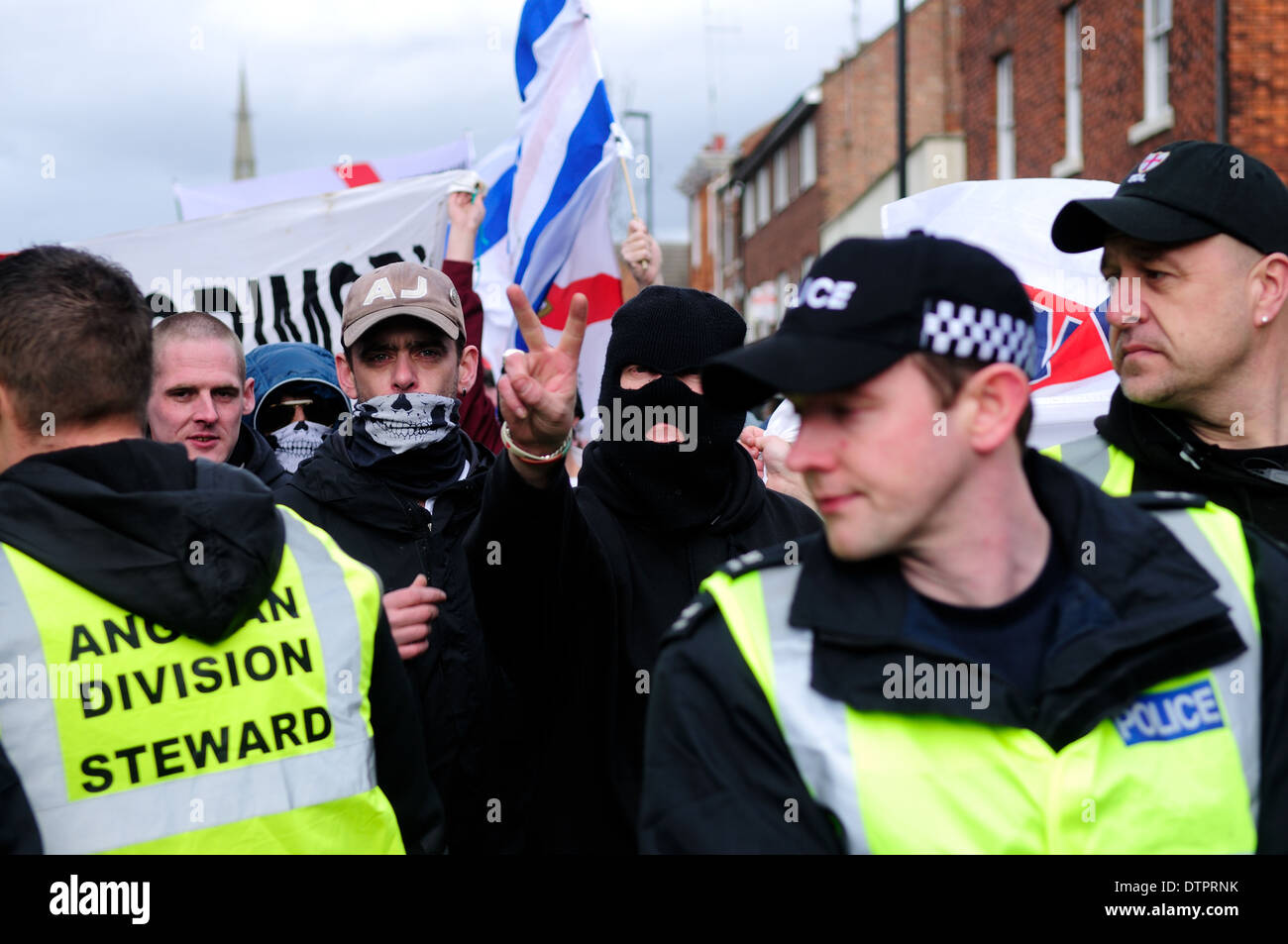 English Defence League,Grantham ,Lincolnshire,UK Stock Photo - Alamy