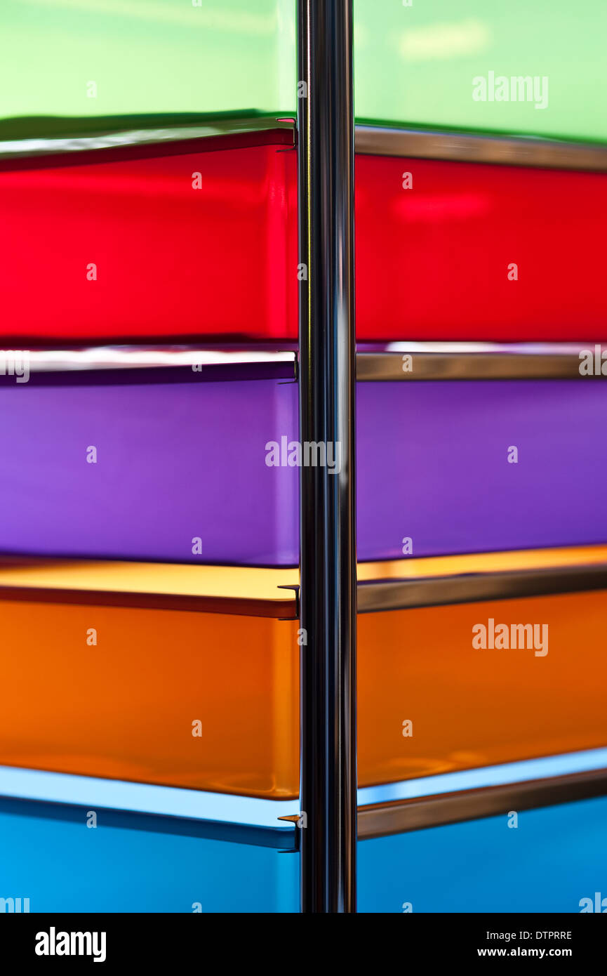 Office drawers multicolored close-up views of colorful drawers Stock ...