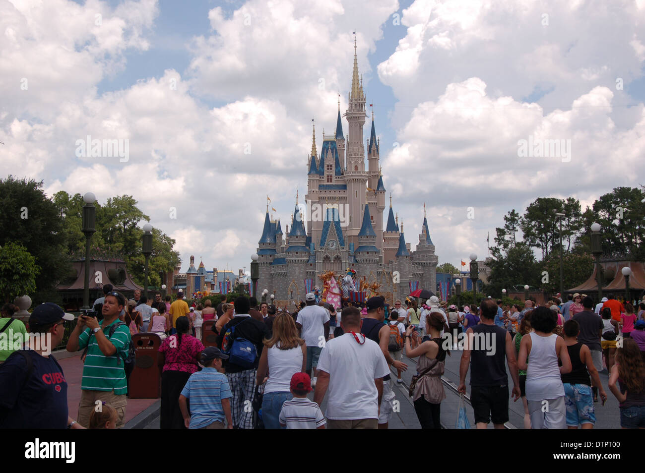 Tourist in front of Cinderella's at Walt Disney's Magic Kingdom ...