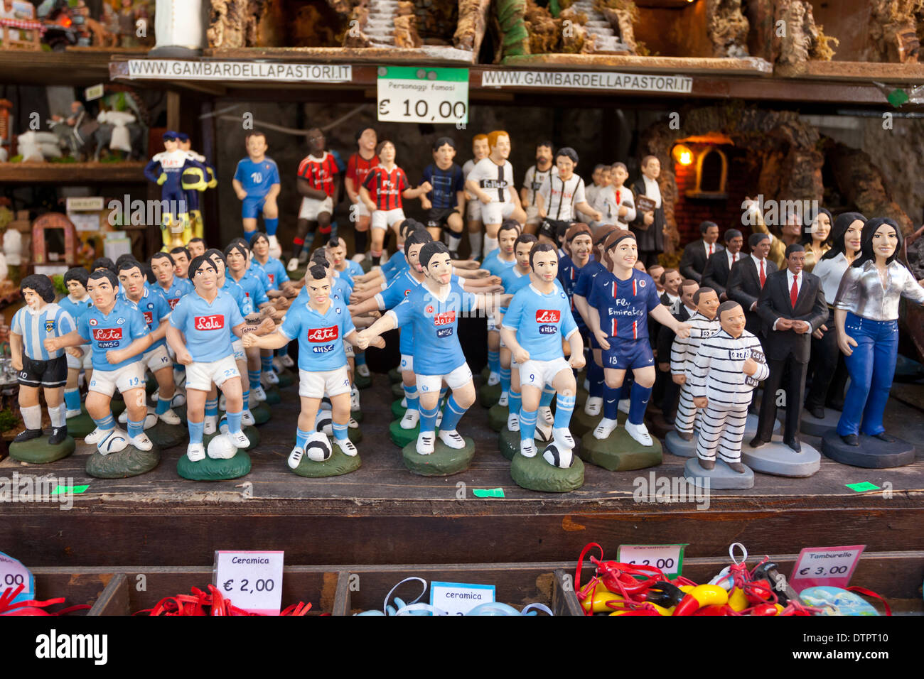 Figurines for nativity scene depicting the Napoli players in San ...