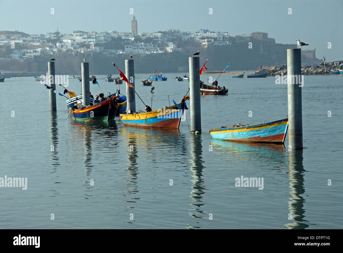 Fishing boats on the Bou Regreg River in Rabat, Morocco Stock Photo - Alamy