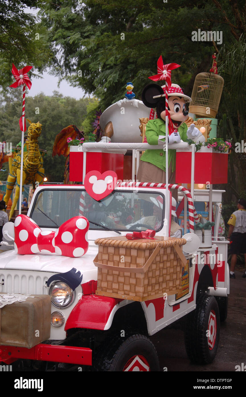 Minnie Mouse with the Mickey's Jamming Jungle Parade at Walt Disney's ...