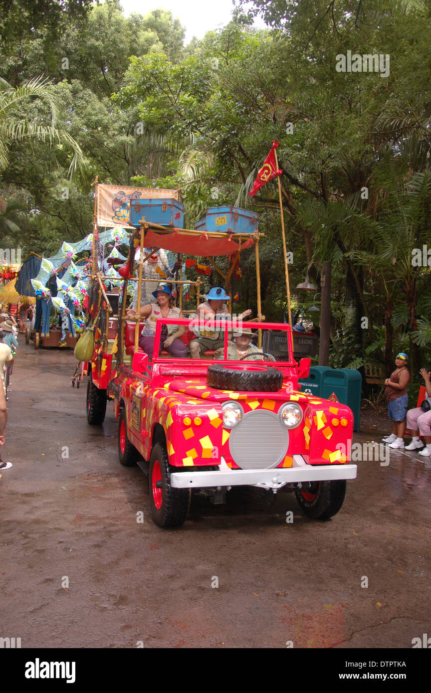Rafiki from the Lion King parading on a float at Mickey's Jamming ...