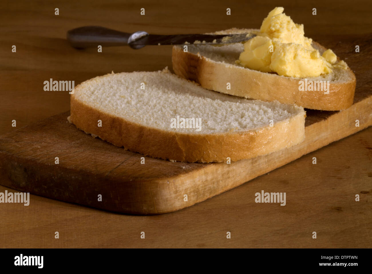 Slice white bread butter hi-res stock photography and images - Alamy
