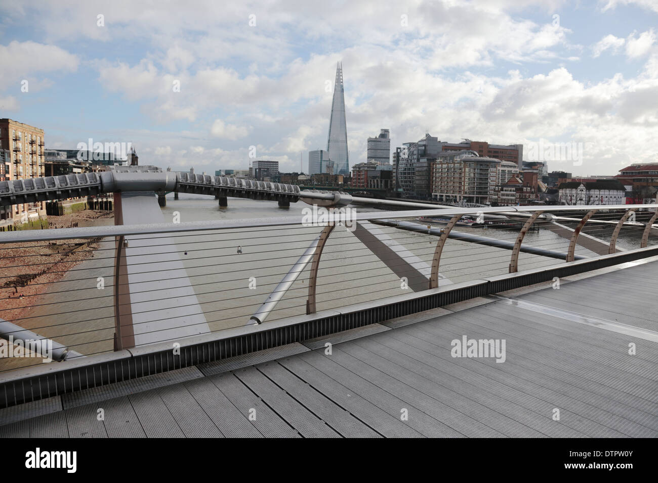 Millennium bridge shard in hi-res stock photography and images - Alamy