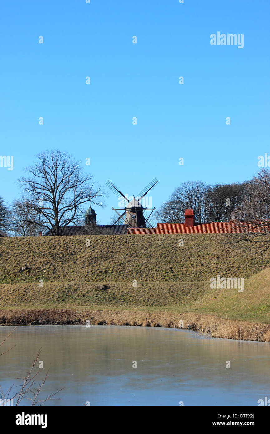 Windmill at defence area Bastion of Copenhagen Stock Photo - Alamy