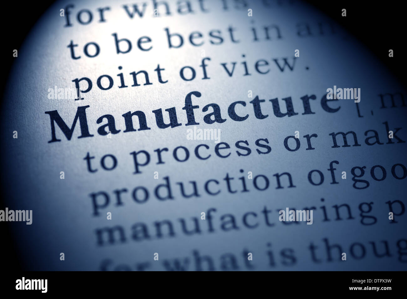 Fake Dictionary, Dictionary definition of the word manufacture Stock ...