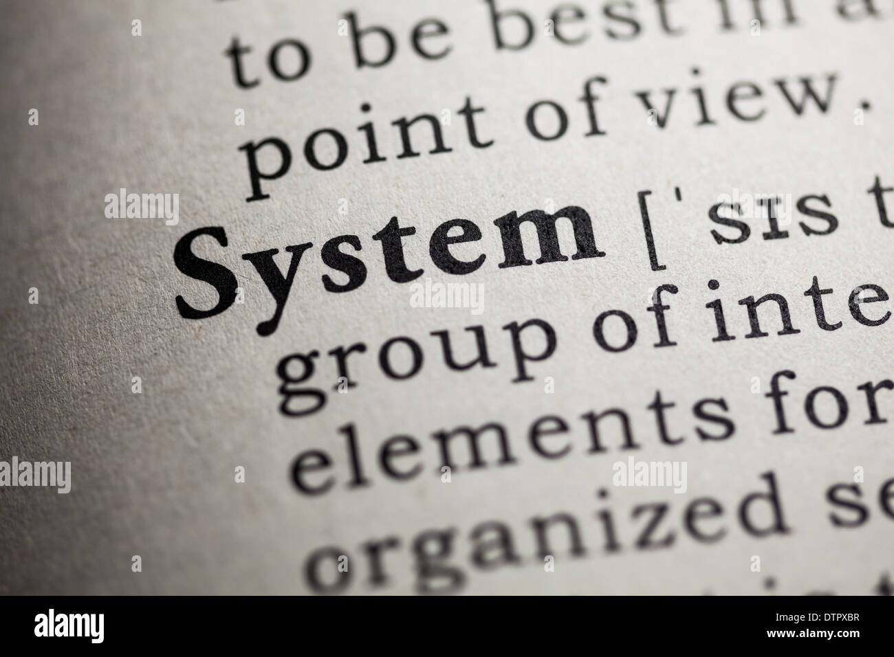 Fake Dictionary, Dictionary definition of the word system Stock Photo ...