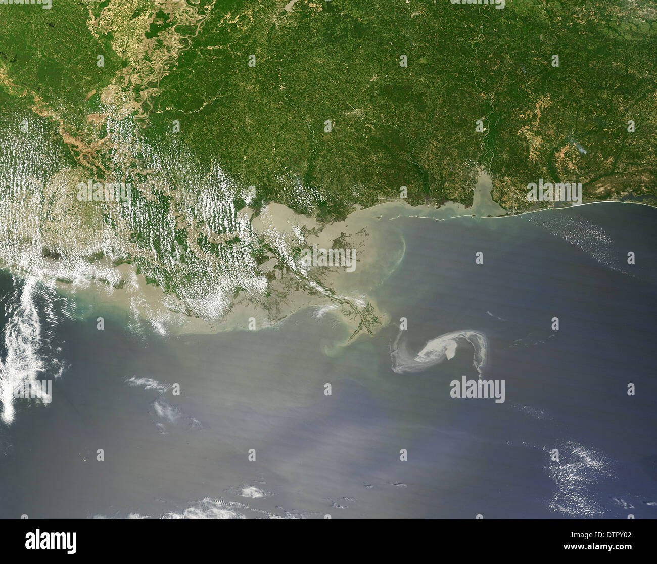 oil slick from BP Deepwater Horizon rig disaster April 2010 Stock Photo ...