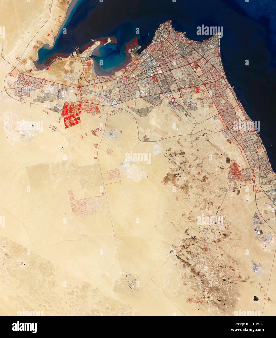 Kuwait's Burgan, Magwa, and Ahmadi oilfields showing gas flares in this ...