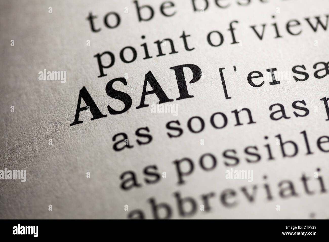 Fake Dictionary, Dictionary definition of the word ASAP. As soon as ...