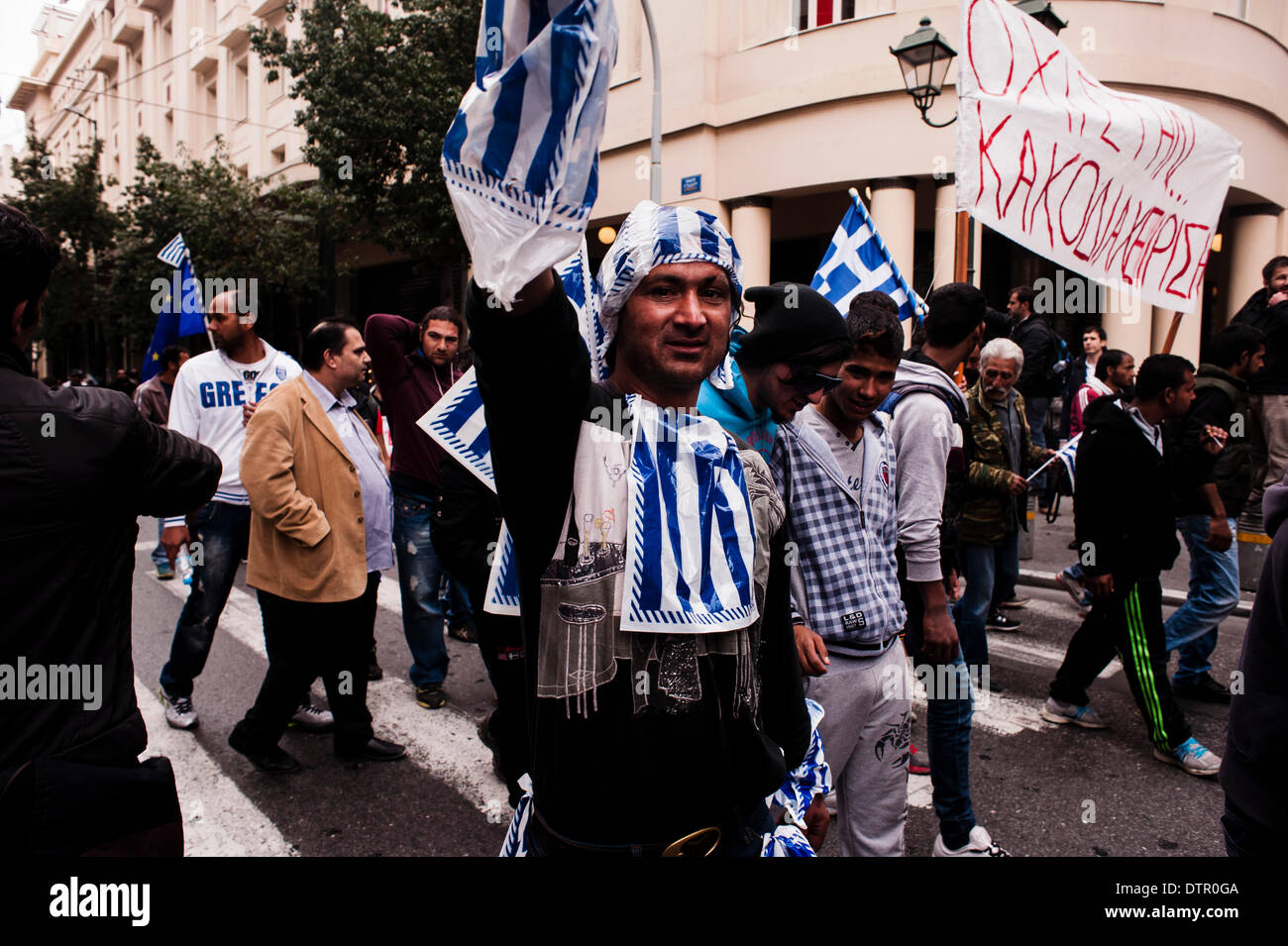 Athens, Greece. 21st Feb, 2014. Greek Roma community marched in ...