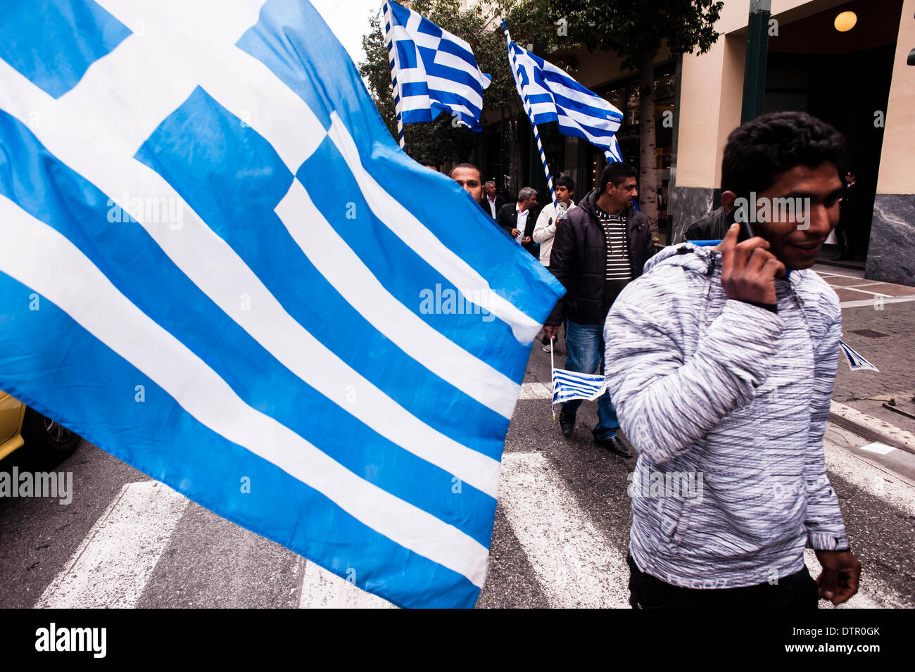 Athens, Greece. 21st Feb, 2014. Greek Roma community marched in ...