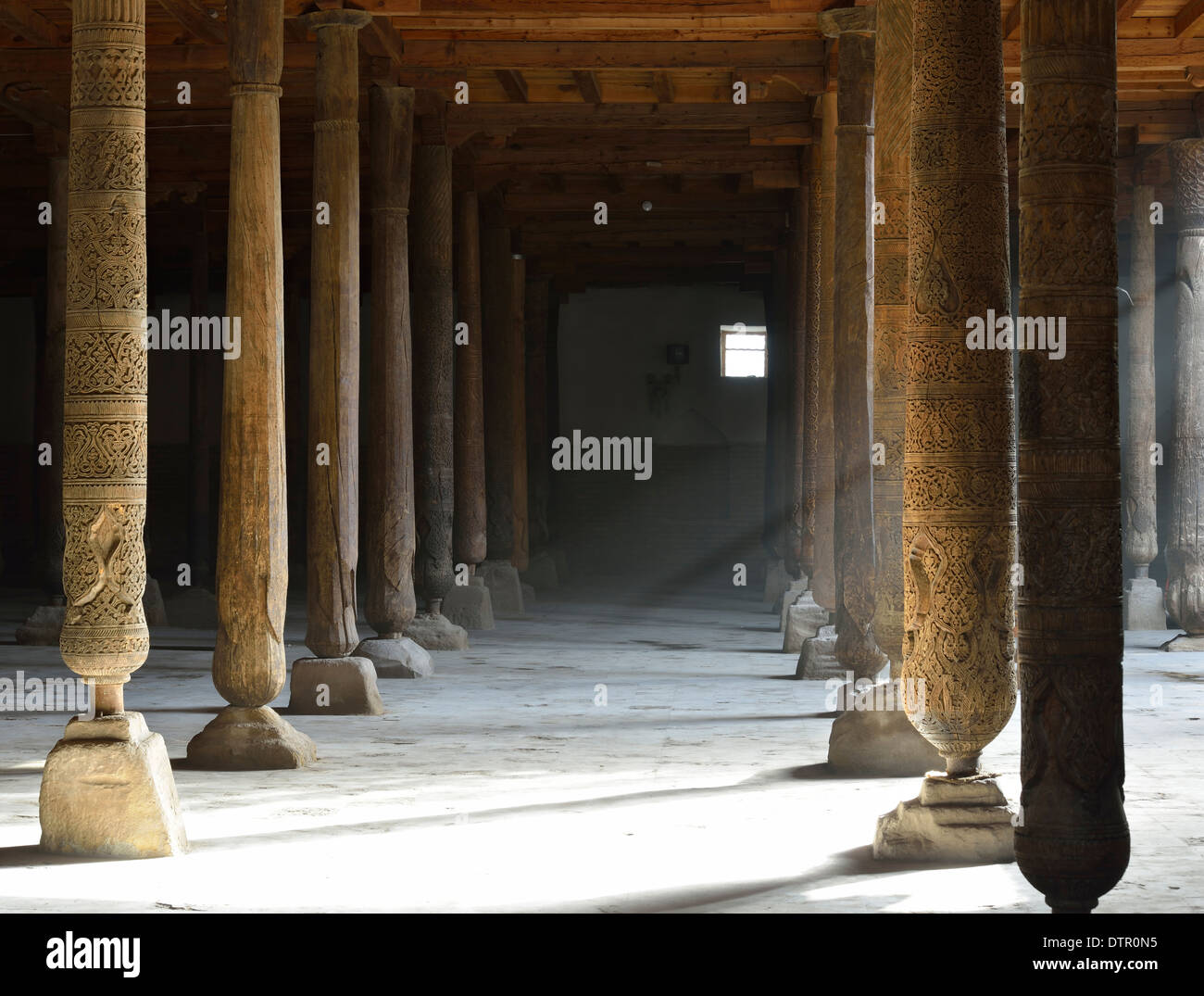 Interior of Juma Mosque, Khiva, Uzbekistan Stock Photo - Alamy