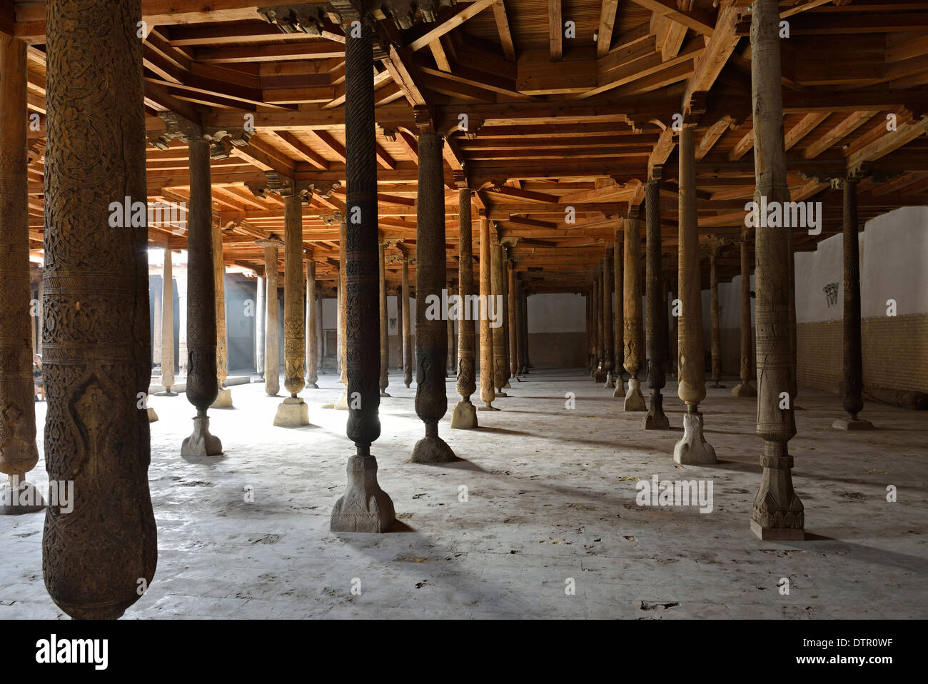 Interior of Juma Mosque, Khiva, Uzbekistan Stock Photo - Alamy