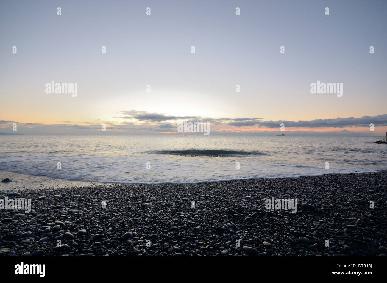 Magic mystic tide at seascape sunset time Stock Photo - Alamy