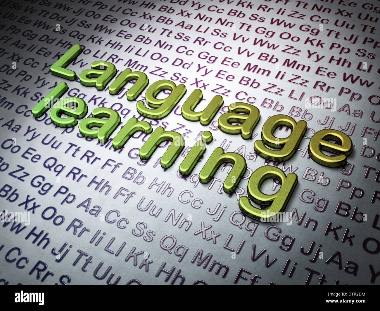 Education concept: Language Learning on Alphabet background Stock Photo ...