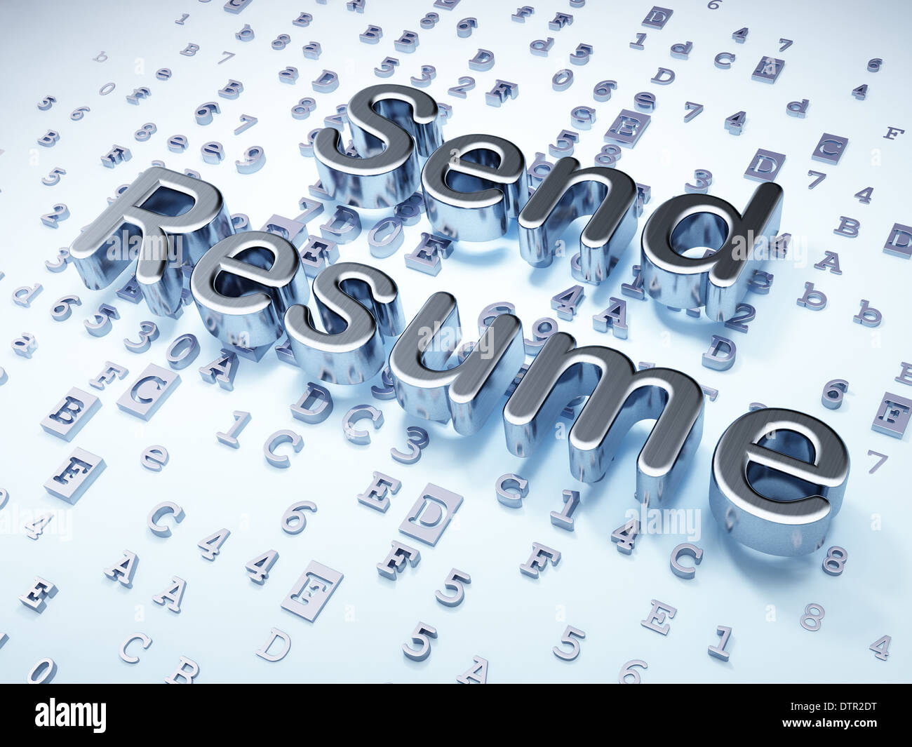 Business concept: Silver Send Resume on digital background Stock Photo ...