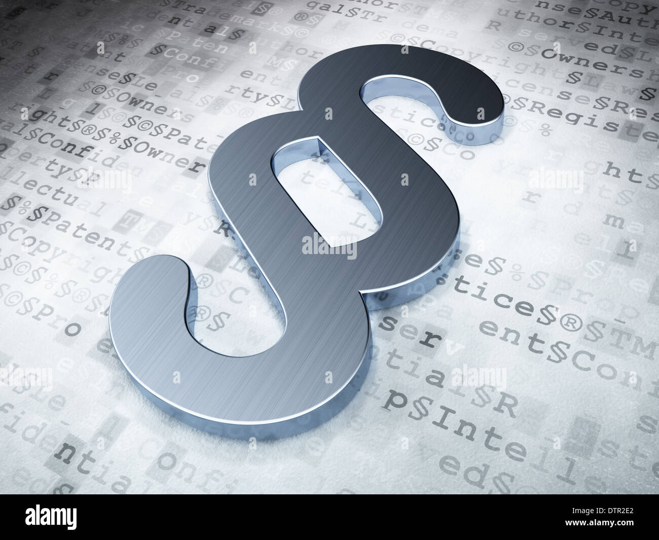Law concept: Silver Paragraph on digital background Stock Photo - Alamy